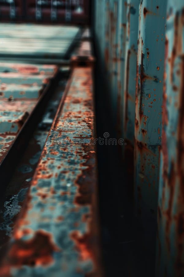 Rusty Train Track Next To a Building, Suitable for Industrial Concepts ...