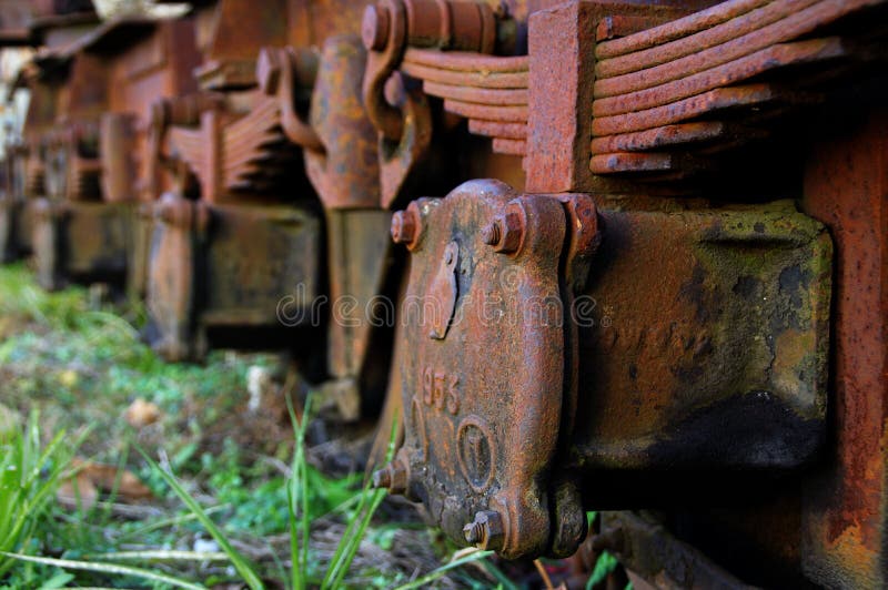 Rusty train wheels stock photo. Image of heavy, railway - 165905502