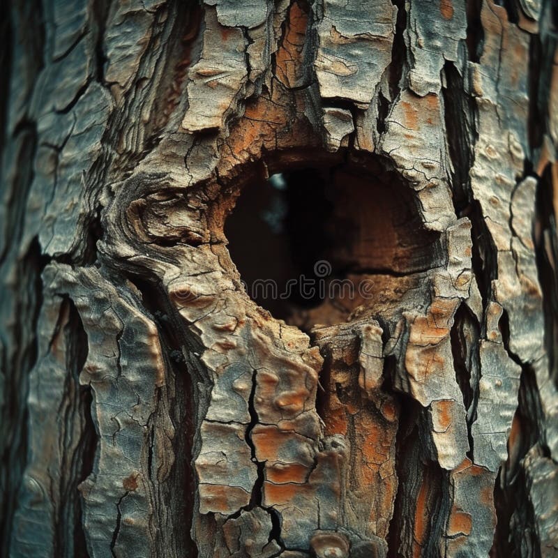 Rusty Tree Trunk Showcases Weathered Textures and an Artistic Hole ...