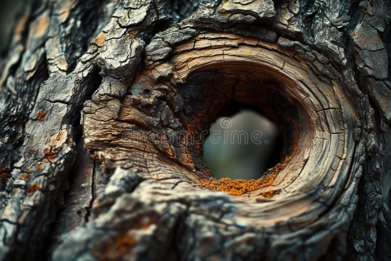 Rusty Tree Trunk Showcases Weathered Textures and an Artistic Hole ...
