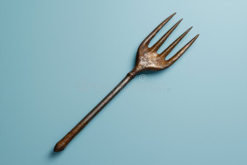 Trident on blue background stock vector. Illustration of neptune - 74688313