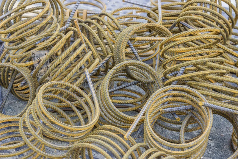 Twisted Steel Construction Materials Stock Photo - Image of environment ...