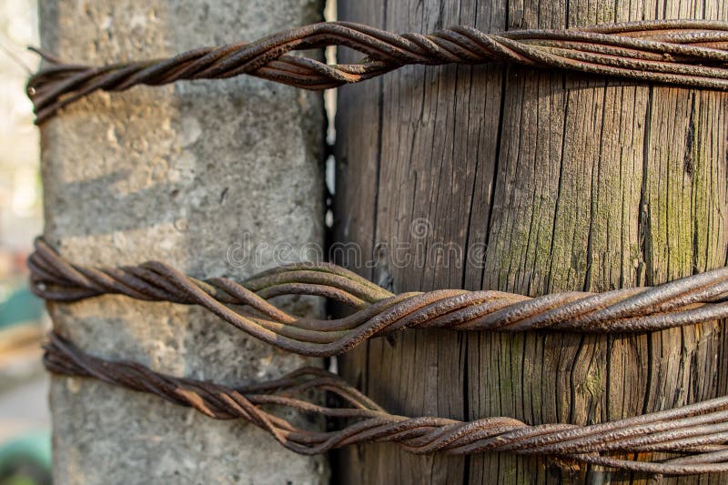 Twisted rusty wire stock photo. Image of design, chain - 146404438