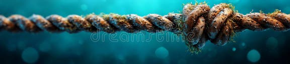 Rusty Underwater Cable and Pipe with Barnacles and Seaweed Stock ...