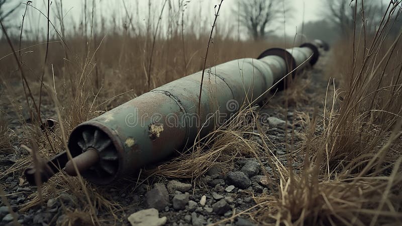 Rusty Unexploded Bombs from the War on the Grounds Stock Photo - Image ...