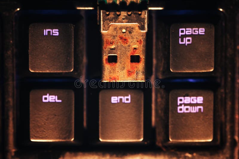 Rusty USB Flash Drive Connector Stock Photo - Image of device, colored ...
