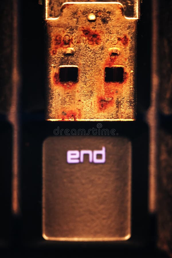 Rusty USB Flash Drive Connector Stock Image - Image of equipment ...