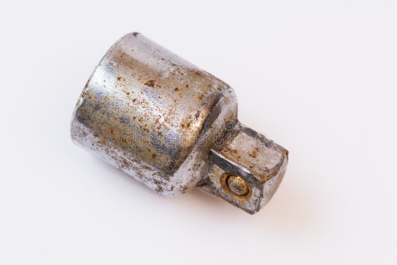 Rusty Used Socket Wrench Adapter Stock Photo - Image of quarter ...
