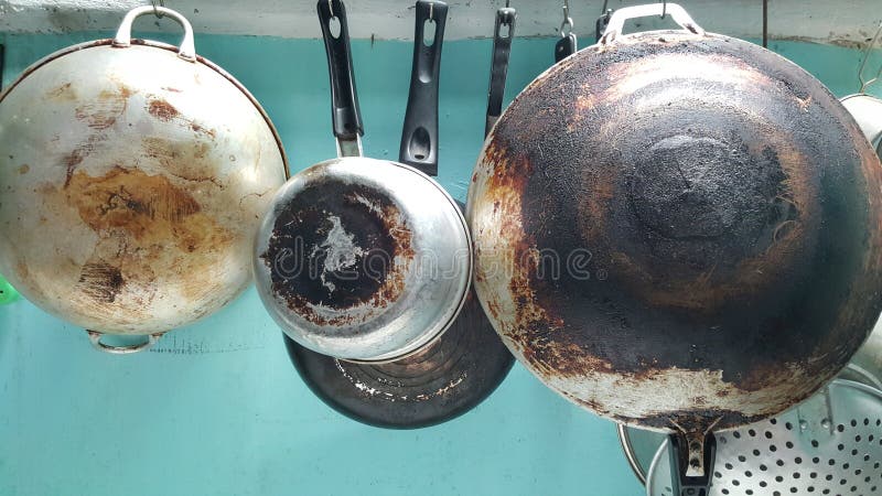 Rusty kitchen utensils stock image. Image of metal, stacked - 99242369