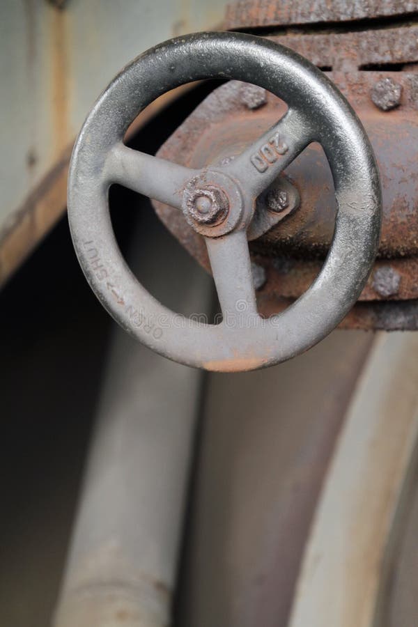 Rusty Valve in a Steel Factory Stock Image - Image of vintage, wheel ...