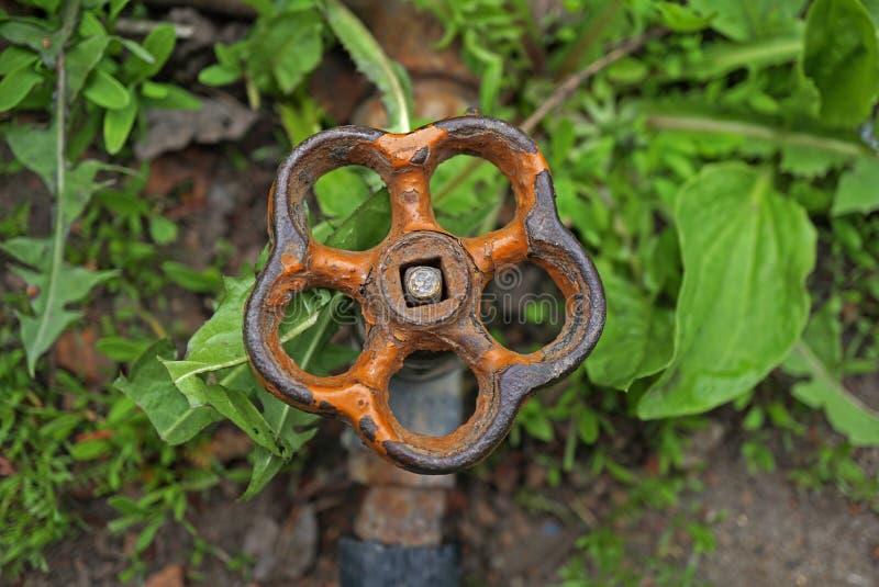 Rusty valve from the tap stock photo. Image of valve - 54092118