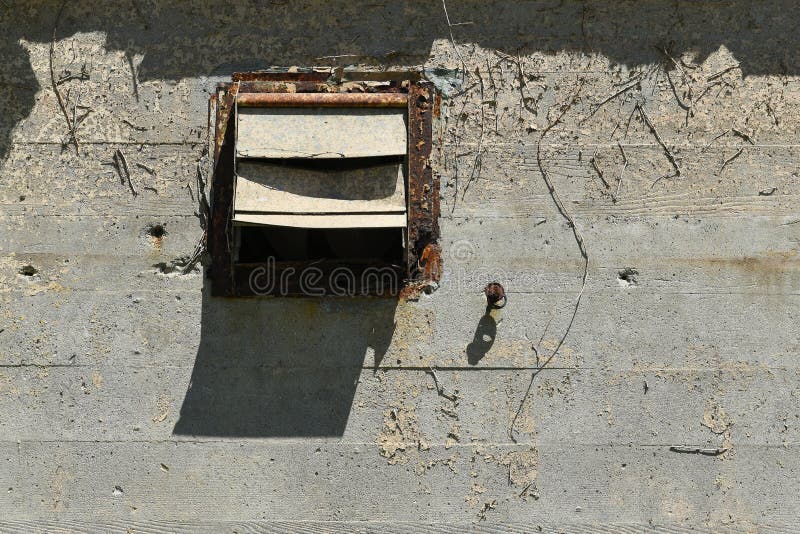 Rusty Vent in a Concrete Wal Stock Photo - Image of shabby, peeling ...