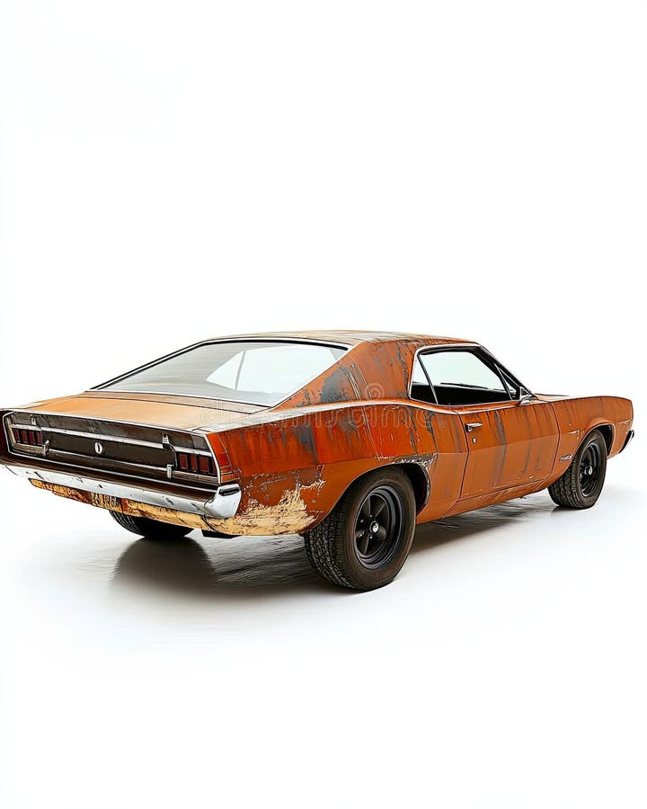 Rusty Vintage Car Showcasing Unique Character with a Timeless Profile ...