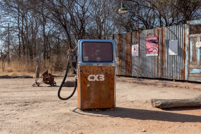 Vintage Petrol Pumps on the Kerbside South Africa Editorial Image ...