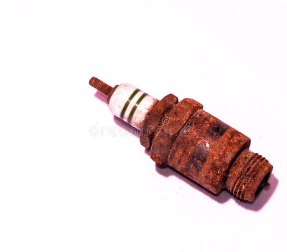 Rusty Vintage Worn Spark Plug Stock Photo - Image of replacement ...