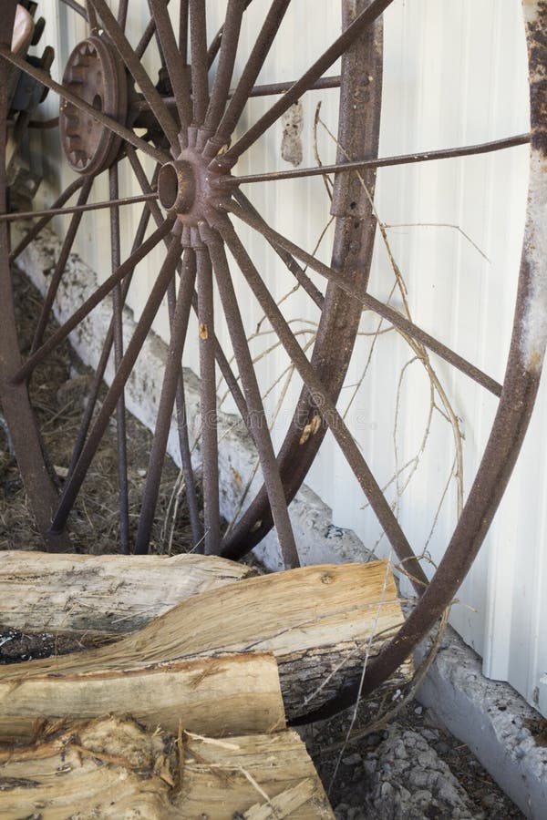 Rusty Wagon Wheels stock photo. Image of wall, rusty - 78387884