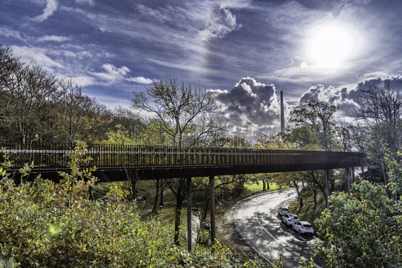 Rusty Walking Bridge at Esbjerg Harbor, Denmark Stock Image - Image of ...