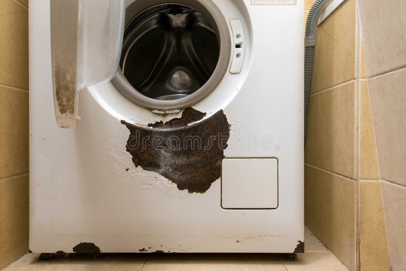 A Rusty Washing Machine in the Interior Stock Image - Image of longlife ...
