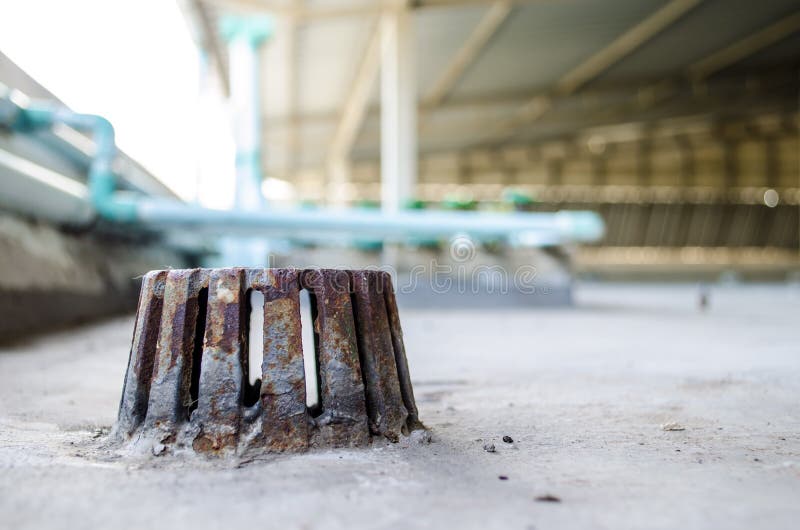 Rusty Water Drain stock image. Image of steel, grate - 61632643