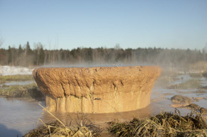 Rusty Water Pipe. Dumping Waste into the River. Pollution of the ...
