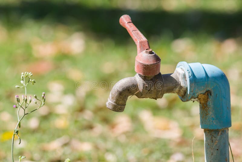Rusty Water Tap stock photo. Image of outdoors, faucet - 46724112