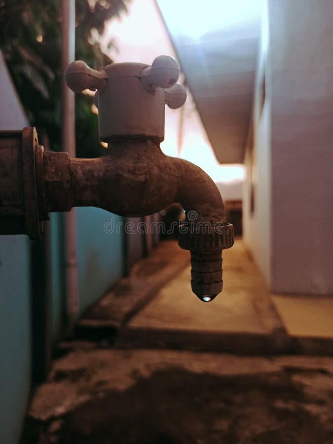 Rusty water tap stock photo. Image of rustytap, dawn - 210437634