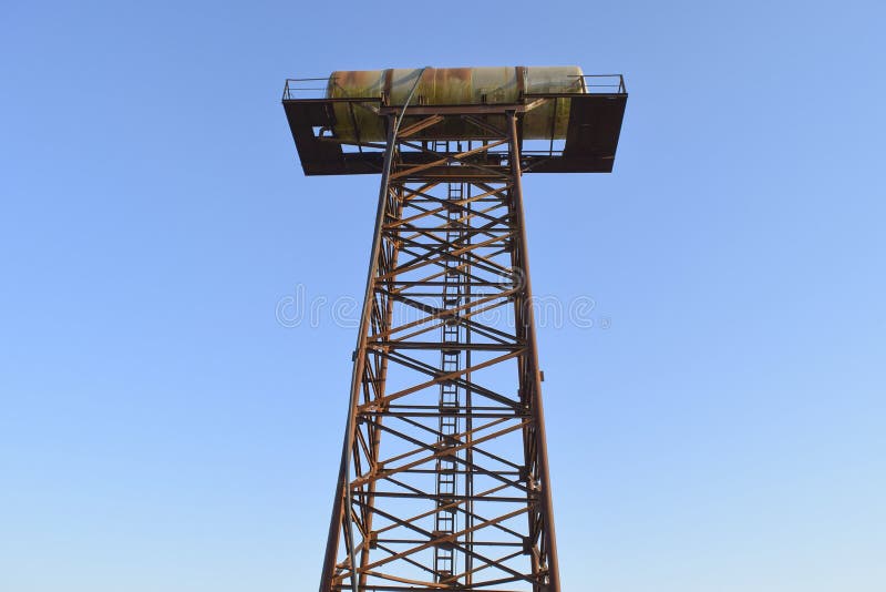 Rusty water tower stock photo. Image of rusty, architecture - 101585038