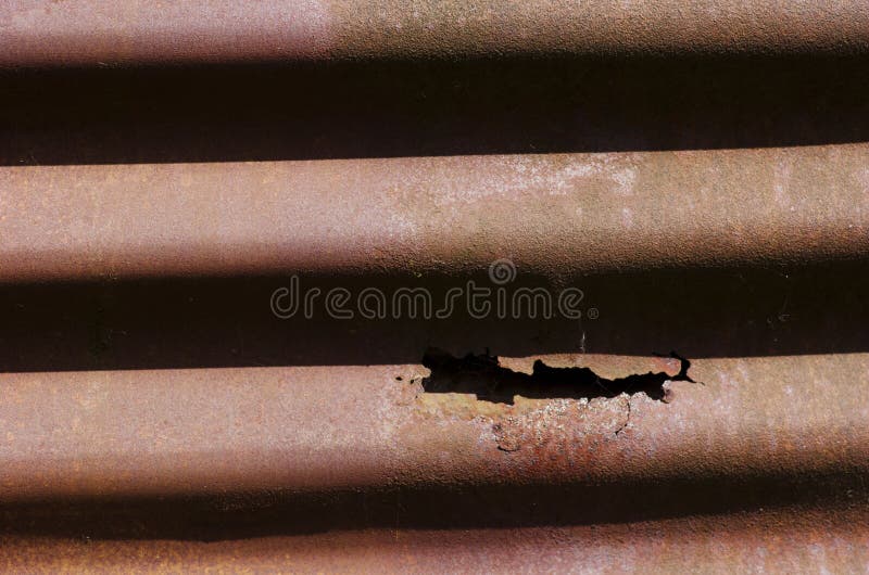 Rusty wave metal panel. stock photo. Image of rust, roof - 73989094