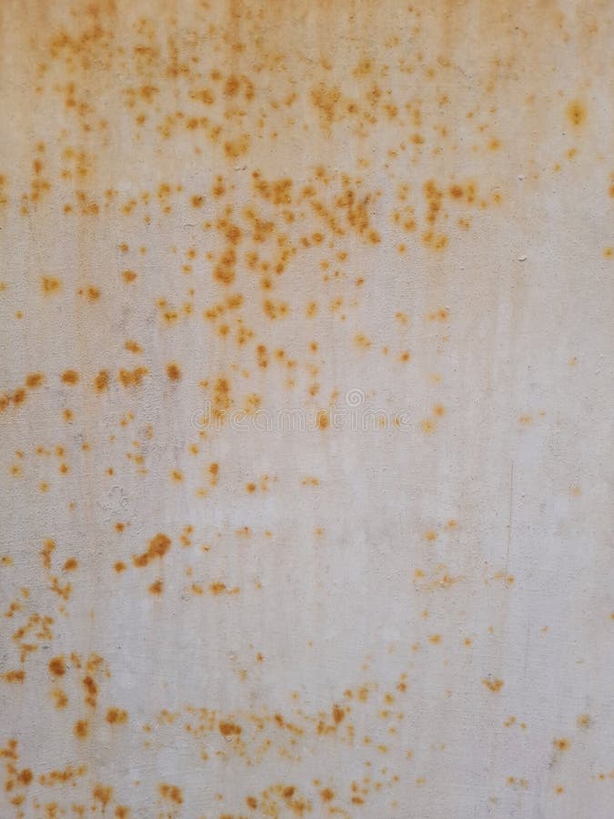 Rusty Weathered Grunge Texture on a White Metal Surface with Orange and ...
