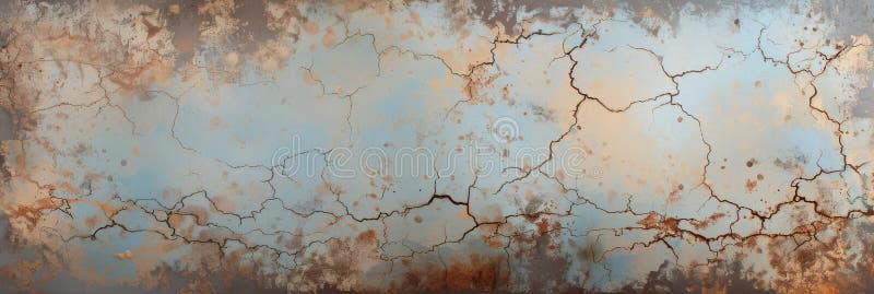 Rusty Weathered Metal Texture Featuring Cracks, Peeling Paint, and ...