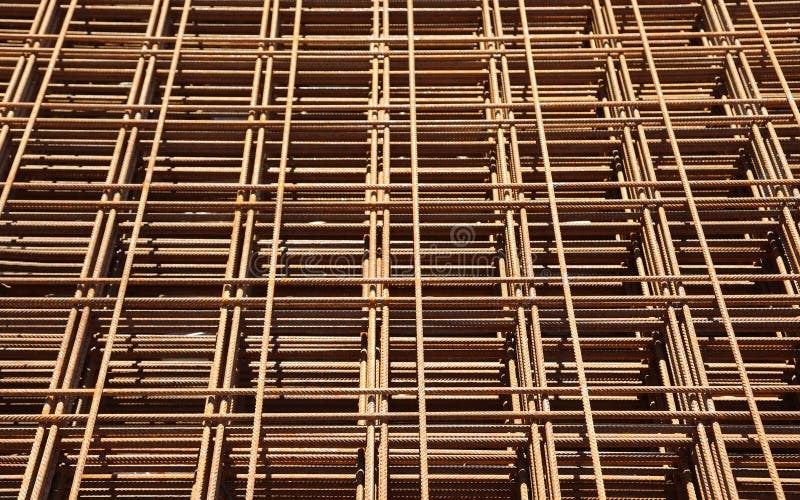 Welded Mesh of Steel Reinforcement Stock Image - Image of building ...