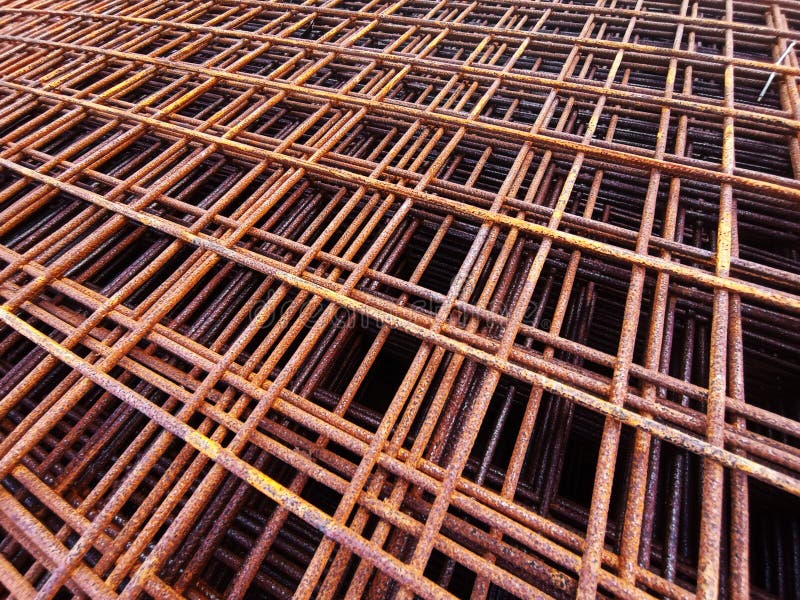 Rusty Welded Wire Mesh Placed Outdoors As Wire Mesh Piles for ...