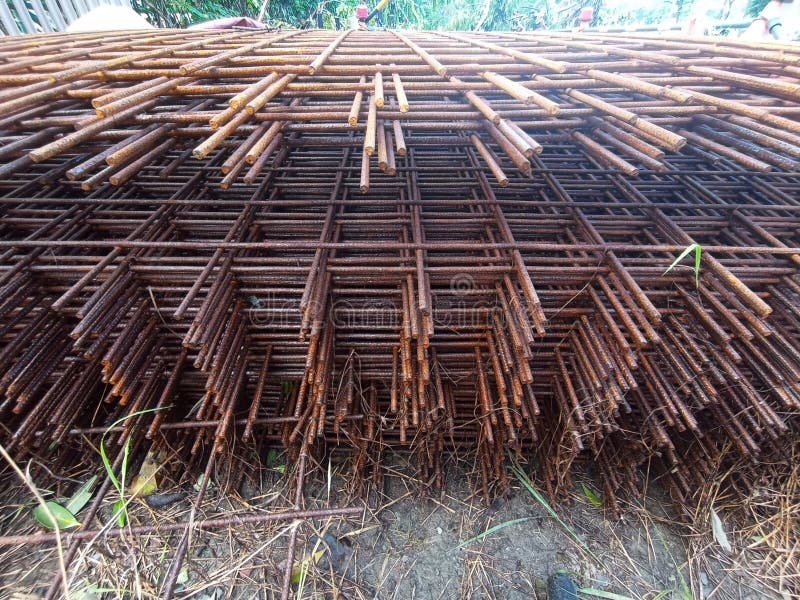 Rusty Welded Wire Mesh Placed Outdoors As Wire Mesh Piles for ...