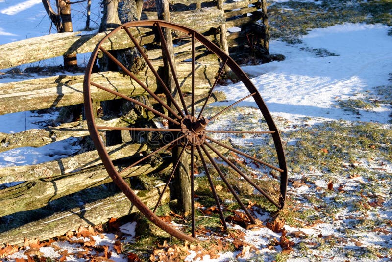 Rusty Wheel stock photo. Image of giving, fence, tourism - 273364