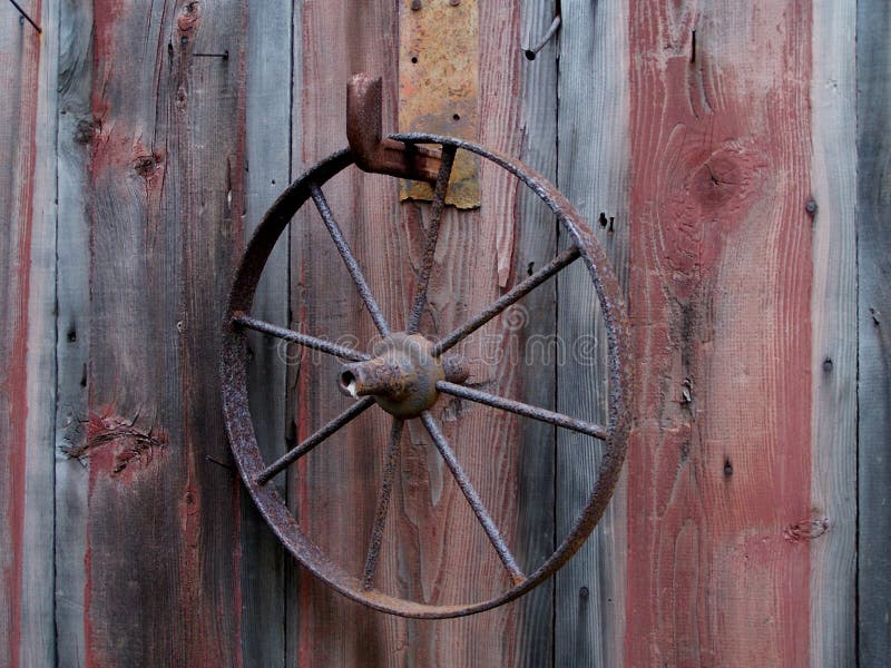 Rusty wheel stock image. Image of country, circle, siding - 281209