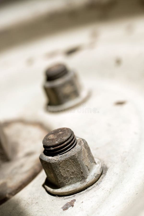 Wheel nuts on an old truck stock photo. Image of grey - 170767696