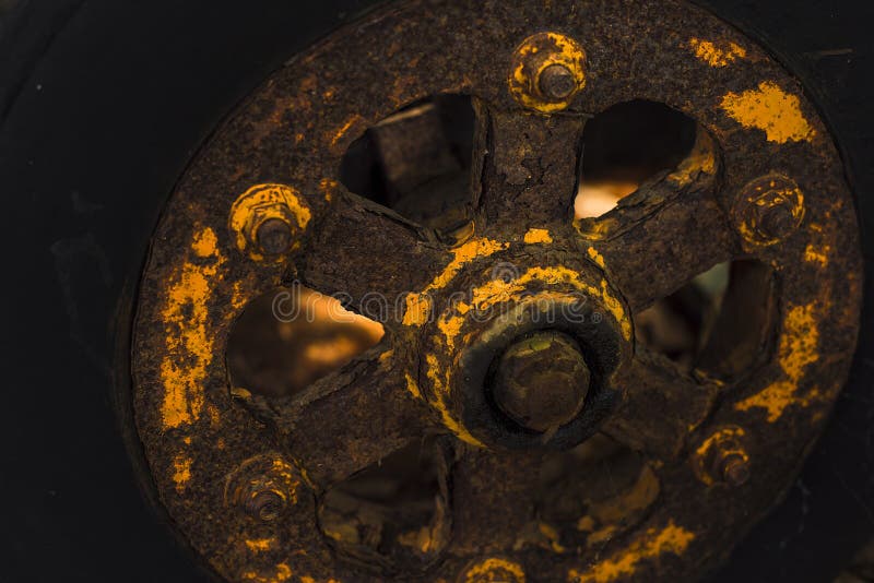 A rusty wheel stock image. Image of tire, wheel, hoops - 72819269