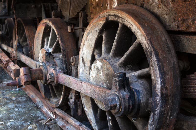 Rusty Steel Railroad Car Wheels Stock Image - Image of freight, axle ...