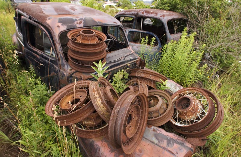 Rusty Wheels stock photo. Image of junk, cobwebs, antique - 3545516