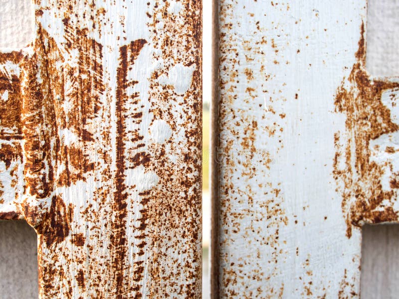 Rusty white gate fence stock image. Image of rusty, texture - 70189605
