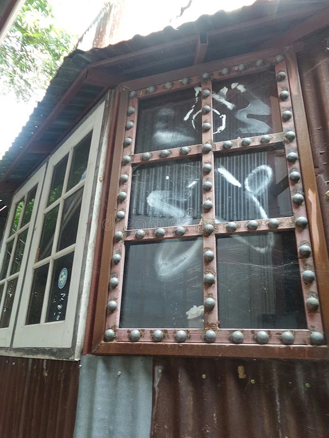 Rusty. Window. Old. Village. Wall. Abandoned Stock Image - Image of ...