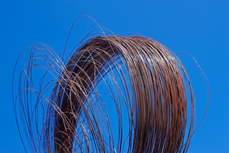 Rusty Wire Against Blue Sky Stock Photo - Image of blue, coil: 25018948
