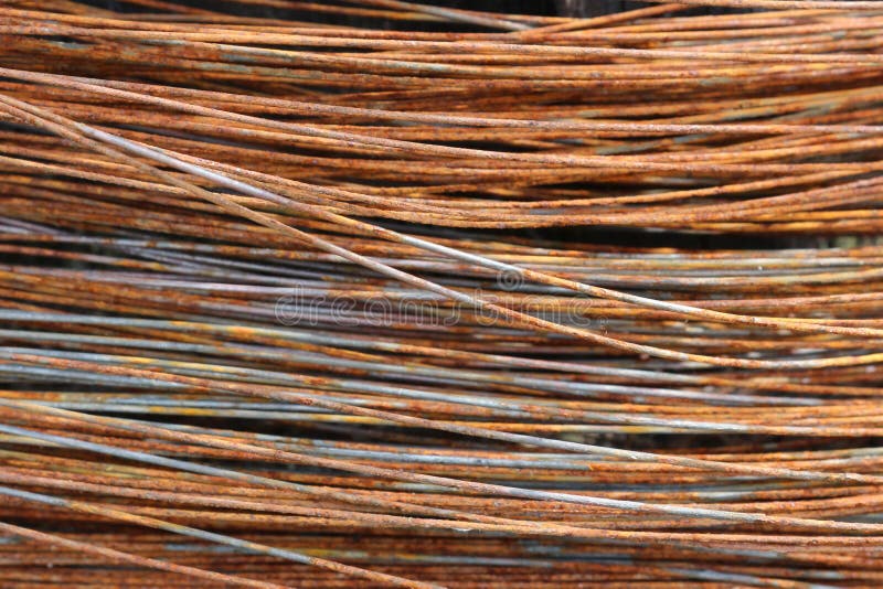 Rusty Wire. Texture of Old Metal Coil Stock Photo - Image of closeup ...