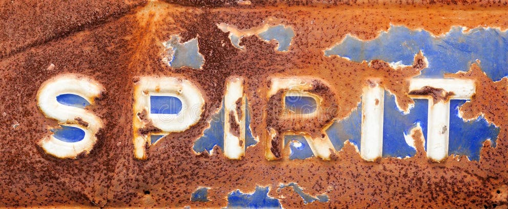 Rusty word stock photo. Image of paint, holed, alphabetic - 42848498