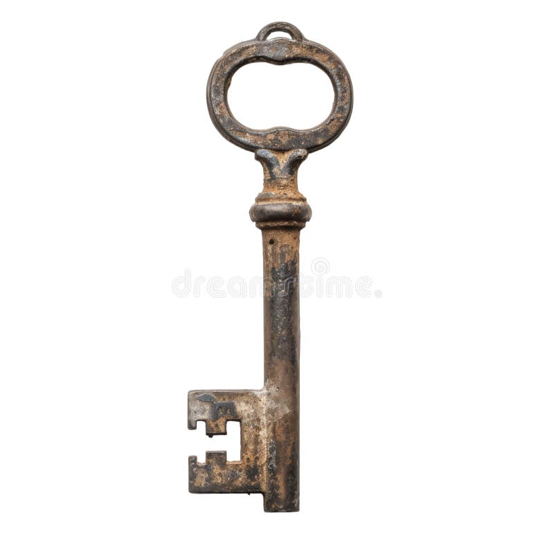 Rusty and Worn Antique Skeleton Key Stock Image - Illustration of ...