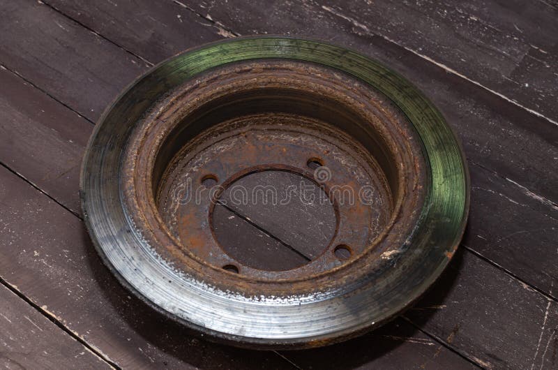 Rusty worn car brake disc stock photo. Image of dirty - 317647874