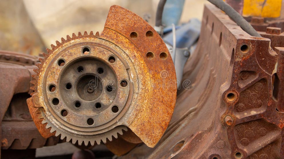 Rusty Worn Crankshaft: Old Engine Component Stock Image - Image of ...