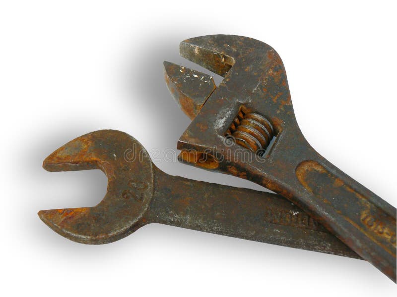 Rusty wrench stock image. Image of rusty, open, oxidation - 21587111