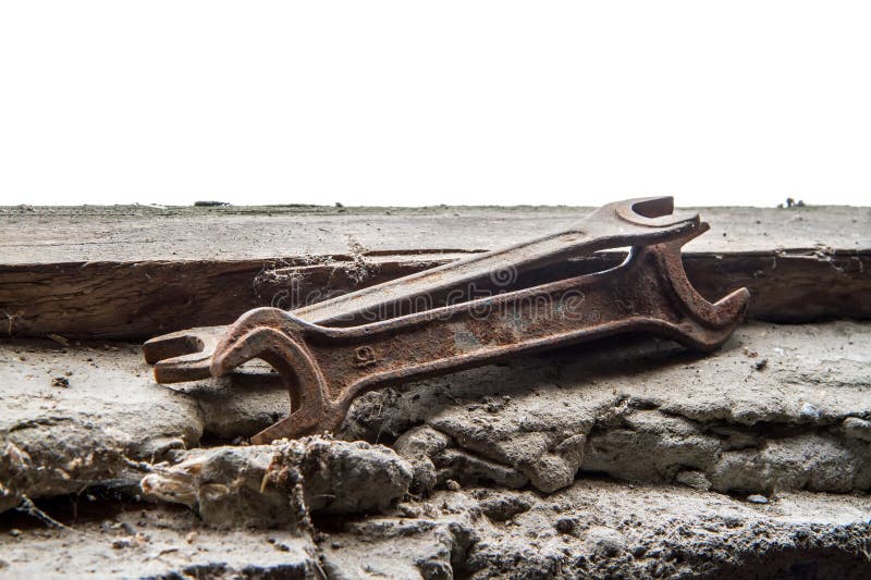 Rusty Wrenches on an Old Stone Surface. Stock Photo - Image of rough ...