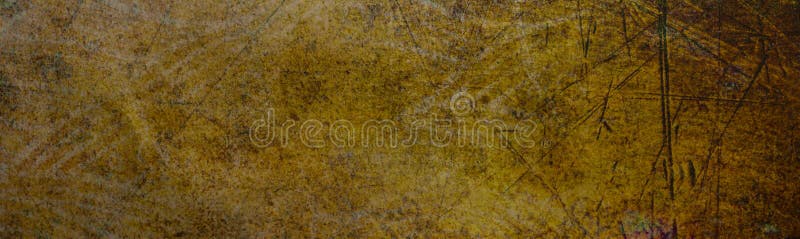 Rusty Yellow Metal Background with Scratches Stock Photo - Image of ...